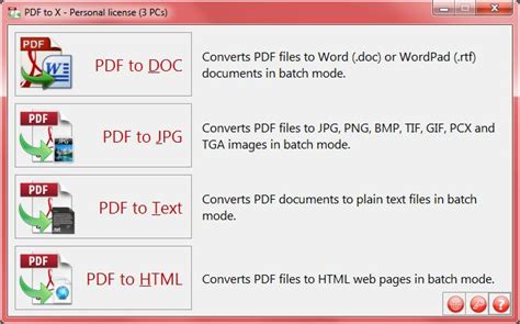 PDF To X Batch Convert PDF To Multiple Formats Including Images Pdf To Text Software Pdf
