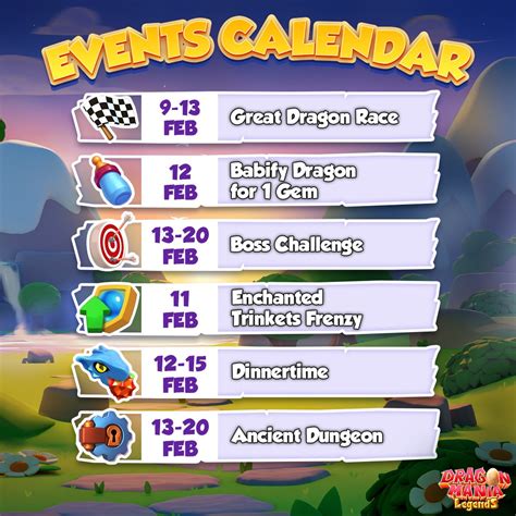 🗓️ Here Are Some Of The Events Dragon Mania Legends Facebook