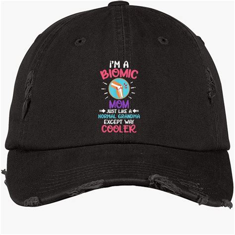 Bionic Mom After Surgery Knee Replacement Warriors Distressed Cotton