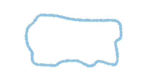 Blue Chalk Wavy Textbox Outline With A Soft Fluid Border And Frame