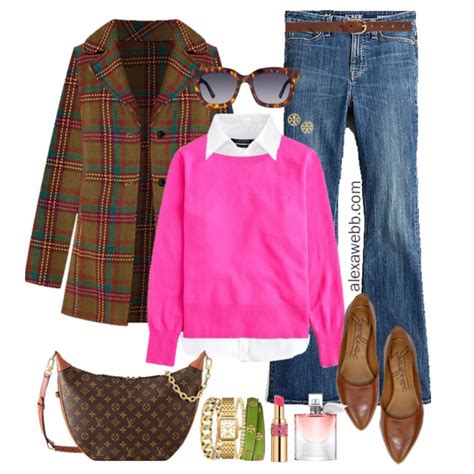 Plus Size Neon Pink Sweater Outfit Alexa Webb