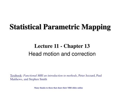 PPT Statistical Parametric Mapping PowerPoint Presentation Free Download ID