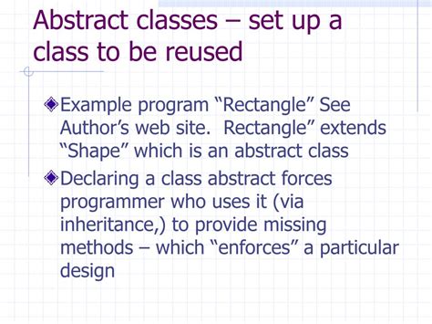 Ppt Advanced Object Oriented Programming Abstract Classes And