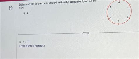 Solved Determine The Difference In Clock Arithmetic Using Chegg Com