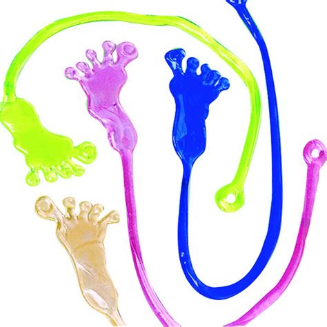 Us Toy 7177x28 Sticky And Stretchy Feet On A String 12 Per Pack Pack