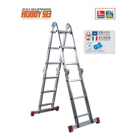 SCALA IN ALLUMINIO MULTIPOSIZIONI SEI FACAL H M Italia Ferramenta