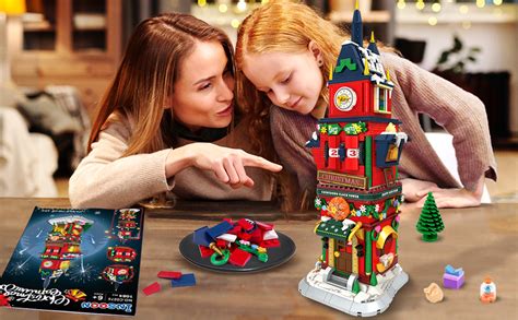 Insoon Christmas Clock Tower Countdown Building Set With Led Light