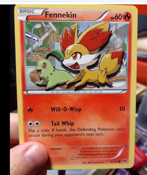 3d Pokemon Card Wip Fennekin Album On Imgur