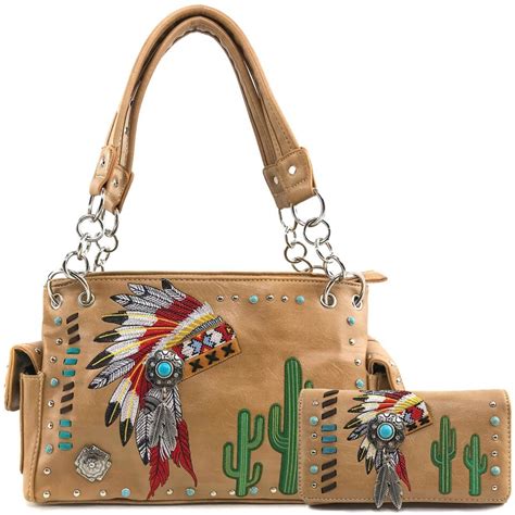 Justin West Native Chieftain Cactus Feather Conceal Carry Shoulder