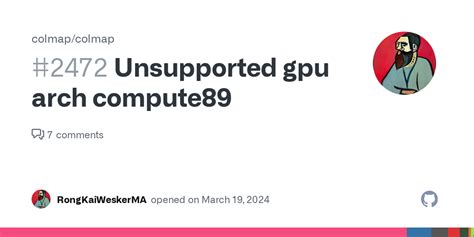 unsupported gpu arch compute89 · issue 2472 · colmap colmap · github