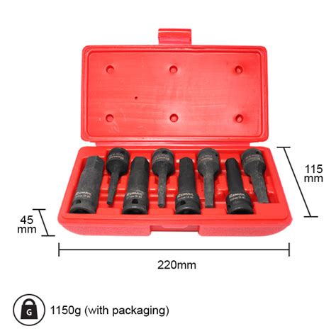 Pcs Impact Hex Bit Socket Set Mm Remax Toolsremax Tools