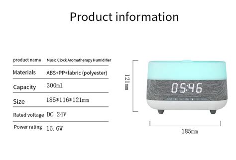 300ml Alarm Clock Diffuser Smart Aroma Diffuser Aroma Family Diffuser Aroma Humidifier With