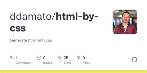 Github Ddamatohtml By Css Generate Html With Css