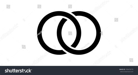 Interlocking Circles Rings Contour Circles Rings Stock Vector Royalty Free 709478779