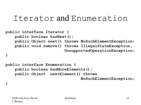 Oop With Java David J Barnes Interfaces1 A Set Of Features Offered By