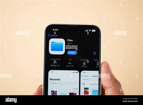 West Bangal India February 20 2023 Apple Files App On Phone