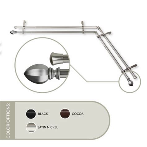 Inch Baronet Corner Window Double Curtain Rod Satin Nickel Ralphs