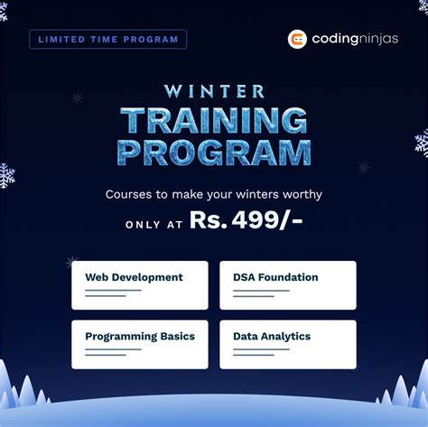 Coding Ninjas Presents The Winter Training Program Link In Comments