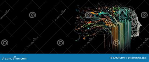 A Visual Representation Of Data Flowing Through A Robot Brain With