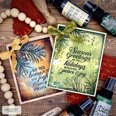 Fun Inky Techniques For Holiday Cards Unity Blog