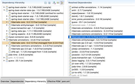 spring maven dependency nosuchmethoderror on org hibernate engine