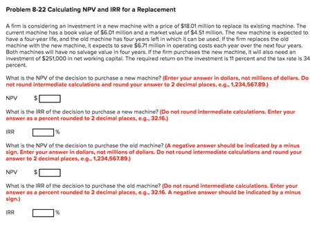 Solved Problem Calculating NPV And IRR For A Chegg