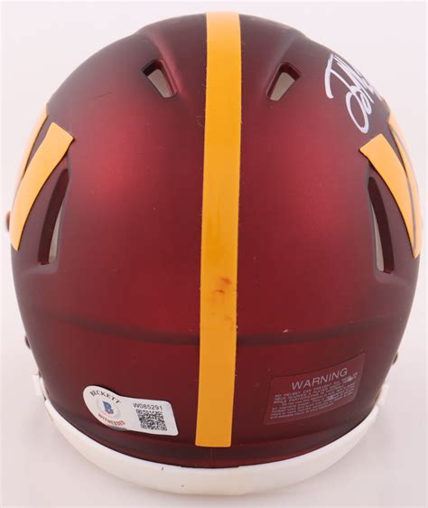 Terry Mclaurin Signed Commanders Speed Mini Helmet Beckett Pristine