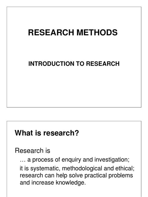 Lecture 1 Intro To Research Pdf Educational Psychology Theory