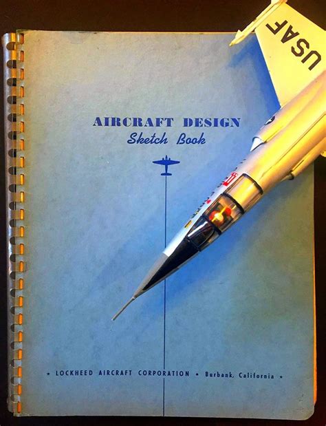Vintage 1940 Lockheed Aircraft Design Sketch Book Airplane