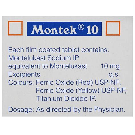 Buy Montek 10 Mg Tablet 10 Tab In Wholesale Price Online B2b Retailershakti