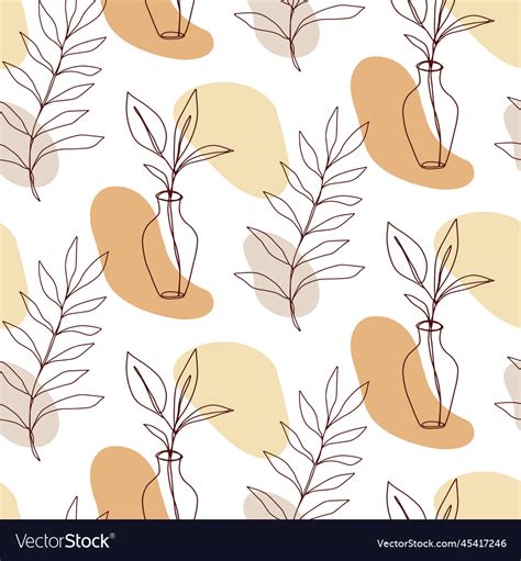 Floral Minimal Seamless Pattern Royalty Free Vector Image