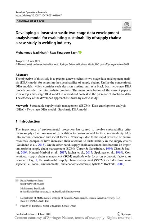 Developing A Linear Stochastic Two Stage Data Envelopment Analysis Model For Evaluating