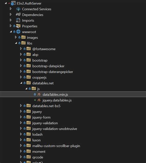 Datatables Abpexception In Authserver After Upgrading To V831 8118 Support Abpio