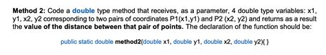 solved method 2 code a double type method that receives as