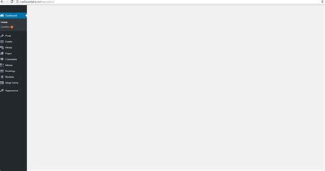 Wordpress Wp Admin Page White Screen Except Nav Stack Overflow