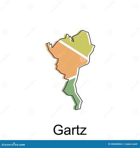 Gartz City Of Germany Map Vector Illustration Vector Template With