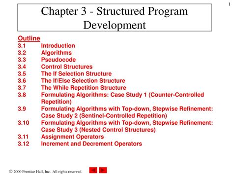 ppt chapter 3 structured program development powerpoint