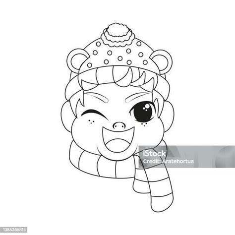 고립 된 아기 스카프 크리스마스 그리기 경계 벡터 일러스트 개체 그룹에 대한 스톡 벡터 아트 및 기타 이미지 개체 그룹