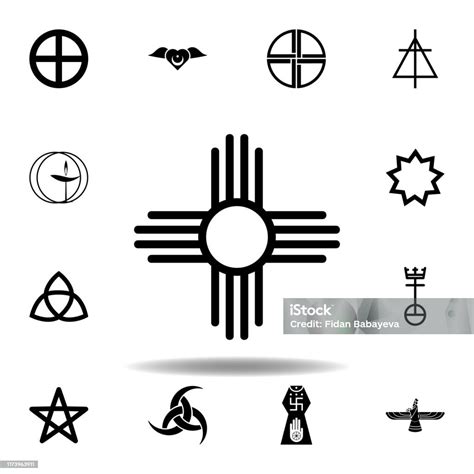 종교 상징 아메리카 원주민 태양 아이콘 종교 기호 그림의 요소입니다 기호 및 기호 아이콘은 웹 로고 모바일 앱 Ui Ux에 사용할 수 있습니다 아이콘에 대한 스톡 벡터 아트