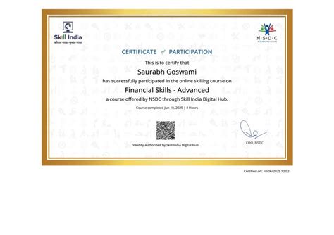 Financialskills Nsdc Skillindia Continuouslearning Professionaldevelopment Finance