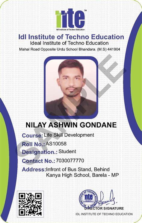 Sample Certificate Idl Institute Of Techno Education
