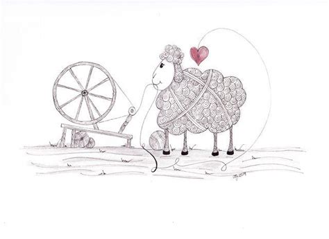 Tangled Spinning Wheel And Ewe