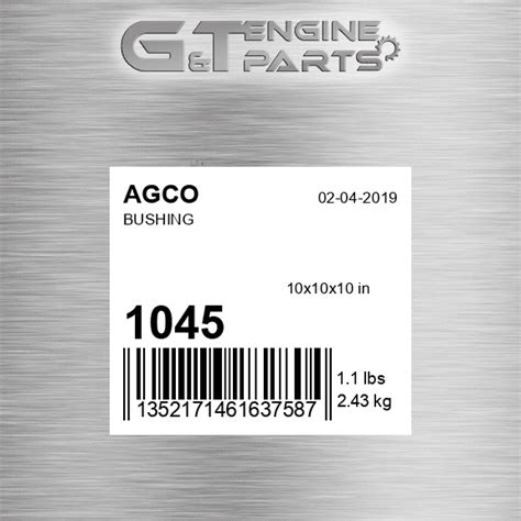 1045 Bushing Fits Agco New Oem