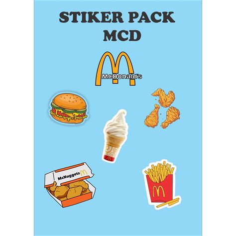 Jual Cetak Jual Sticker Pack Murah Meriah Design Mcdonalds Shopee Indonesia