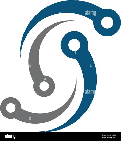 Circuit Logo Template Vector Illustration Icon Design Stock Vector