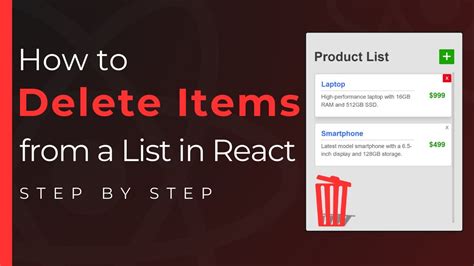 Delete Items From A List In React 11 Youtube