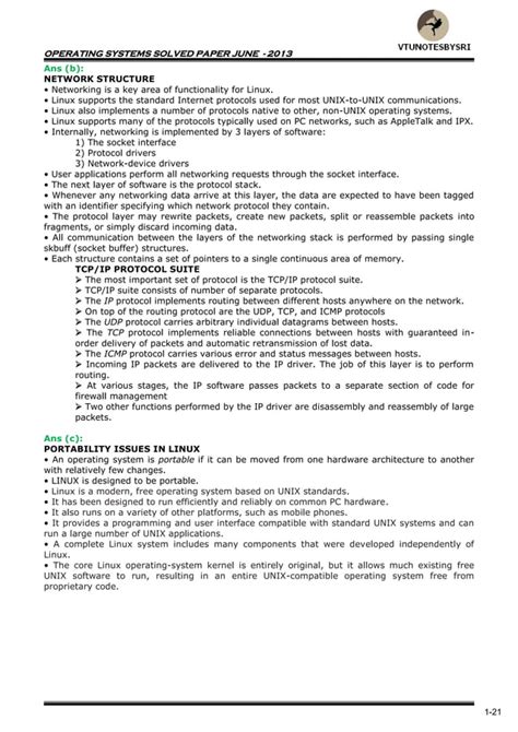 Vtu 5th Sem Cse Operating Systems Solved Papers Pdf