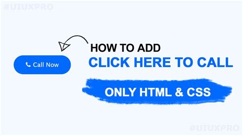 Working Click To Call Button Html Css Tutorial Youtube