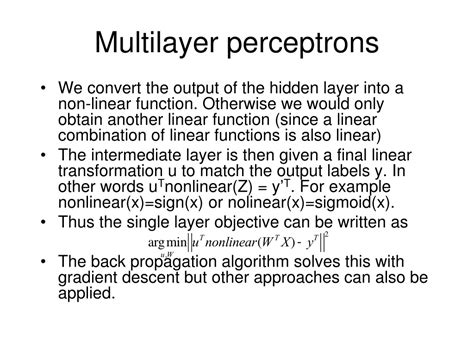 Ppt Multi Layer Perceptrons And Solving Xor With Gradient Descent Powerpoint Presentation Id