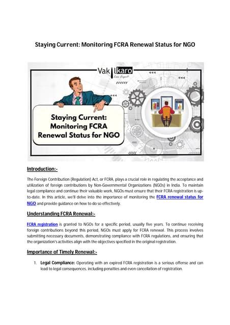 Step By Step Guide Fcra Renewal Certificate Download Process Pdf